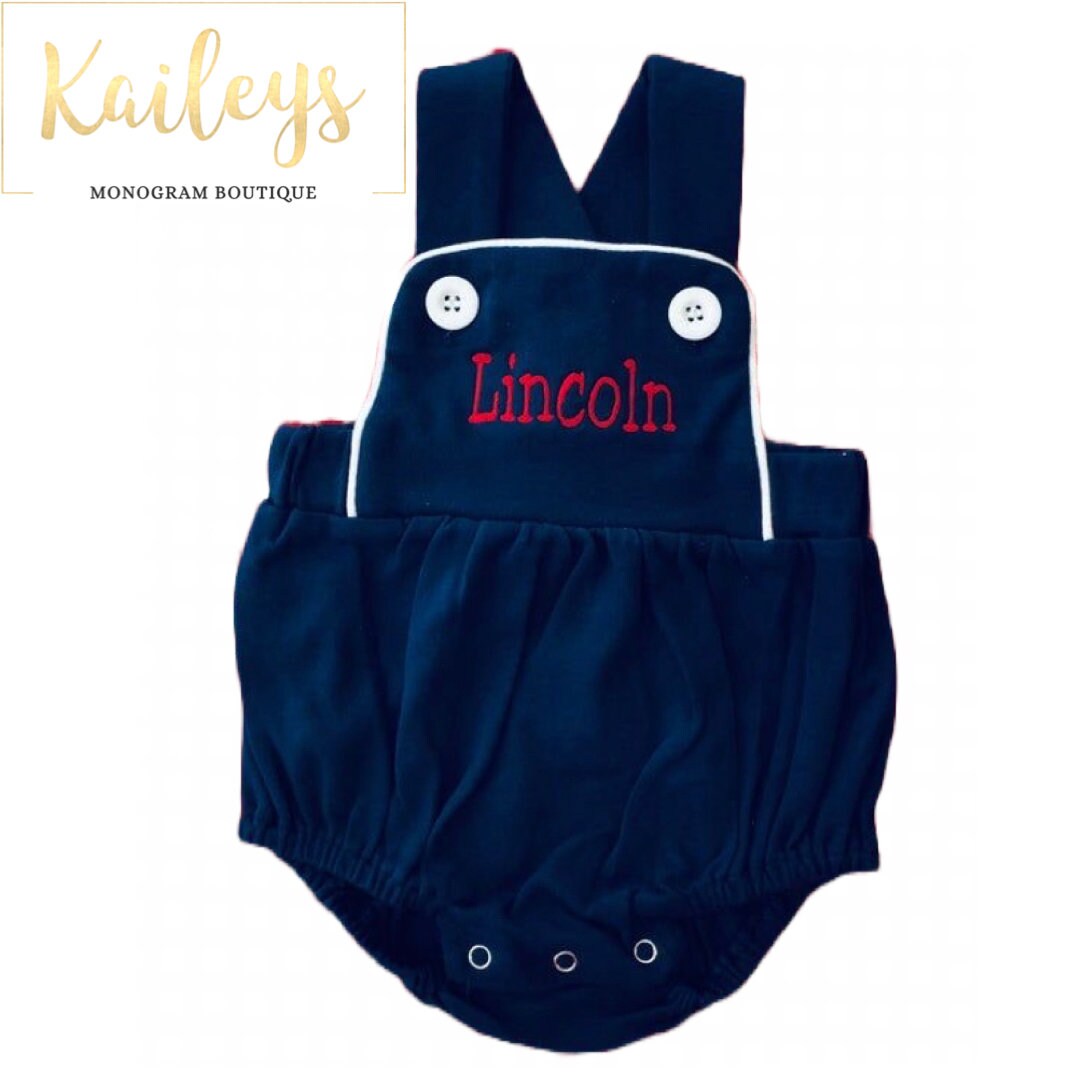 Monogram Boys Clothing Personalized Baby Outfits Navy Blue - Etsy
