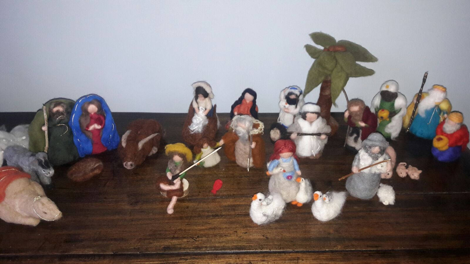 Nativity Scene in Carded and Fairy/magic Wool,12 Pieces, Waldorf Style ...