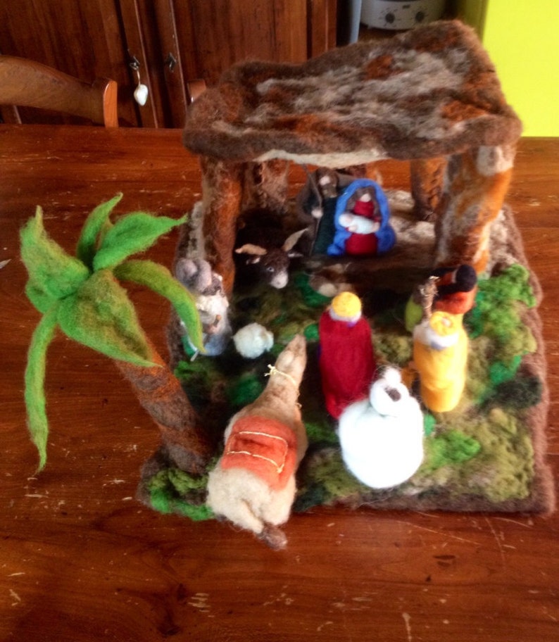 Nativity Scene in Carded and Fairy/magic Wool,12 Pieces, Waldorf Style ...