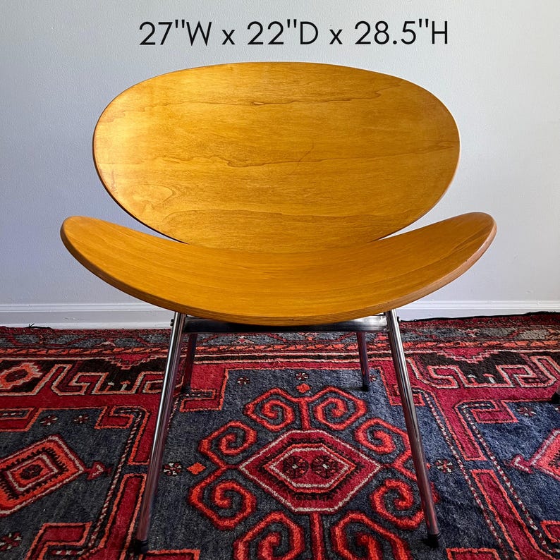 Vintage Modern Clam Shell Chairs Refinished A Pair - Etsy