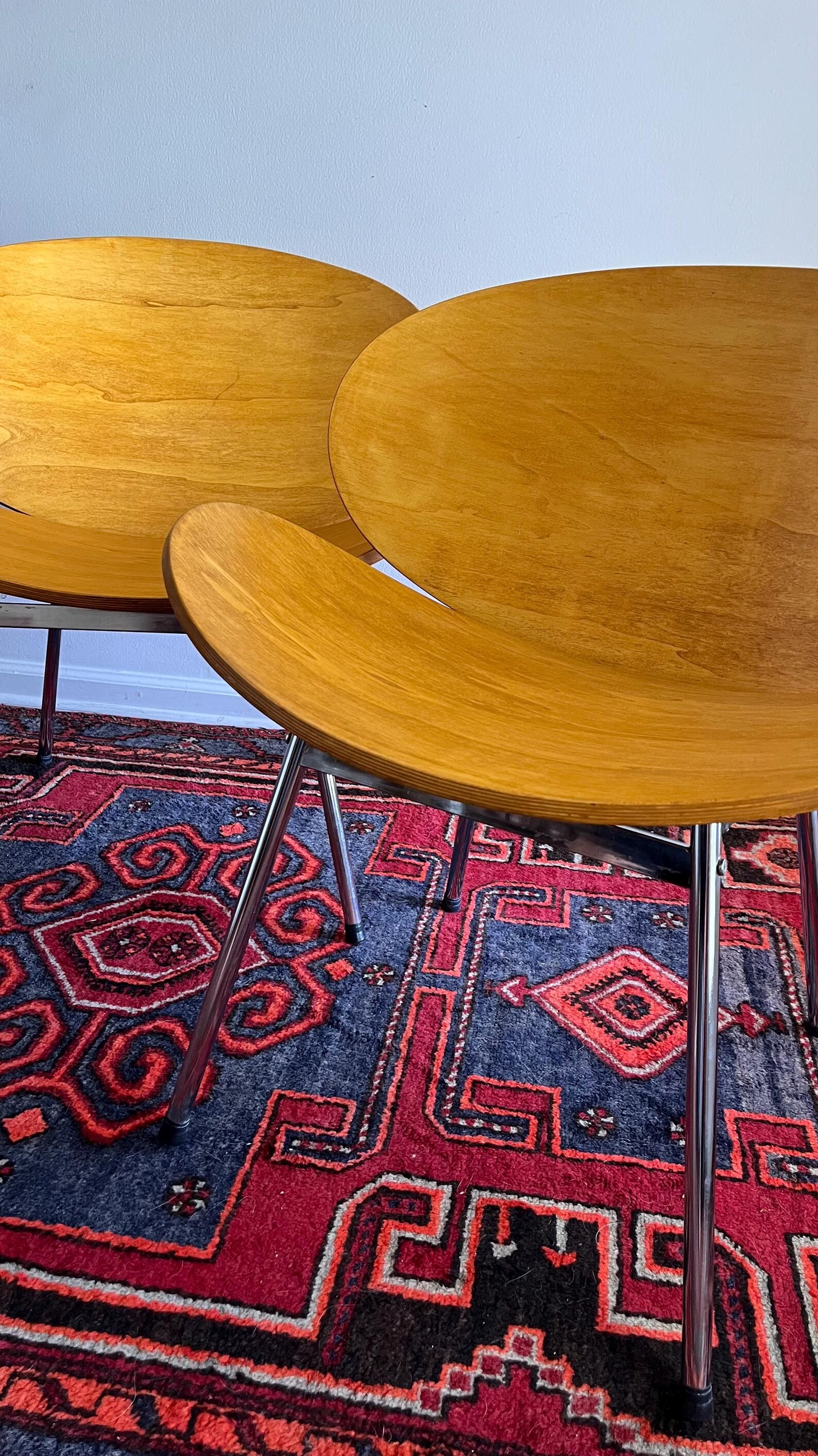 Vintage Modern Clam Shell Chairs Refinished A Pair - Etsy