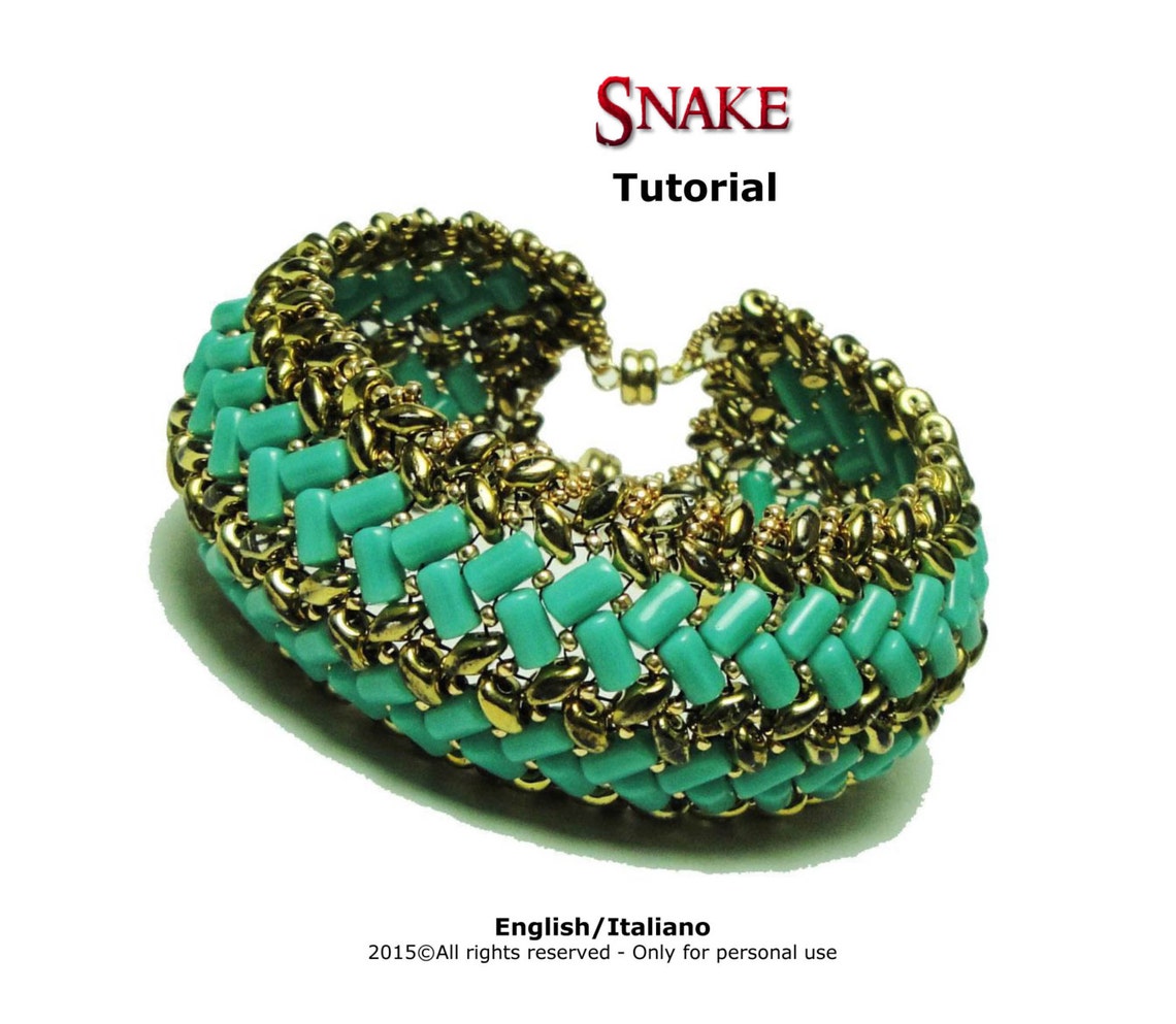 Snake Bracelet Tutorial Beading Patterns - Etsy
