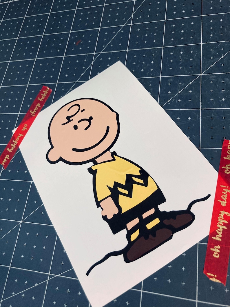Charlie Brown Decal/custom Vinyl Decal/cartoon Sticker/tumbler Decal - Etsy