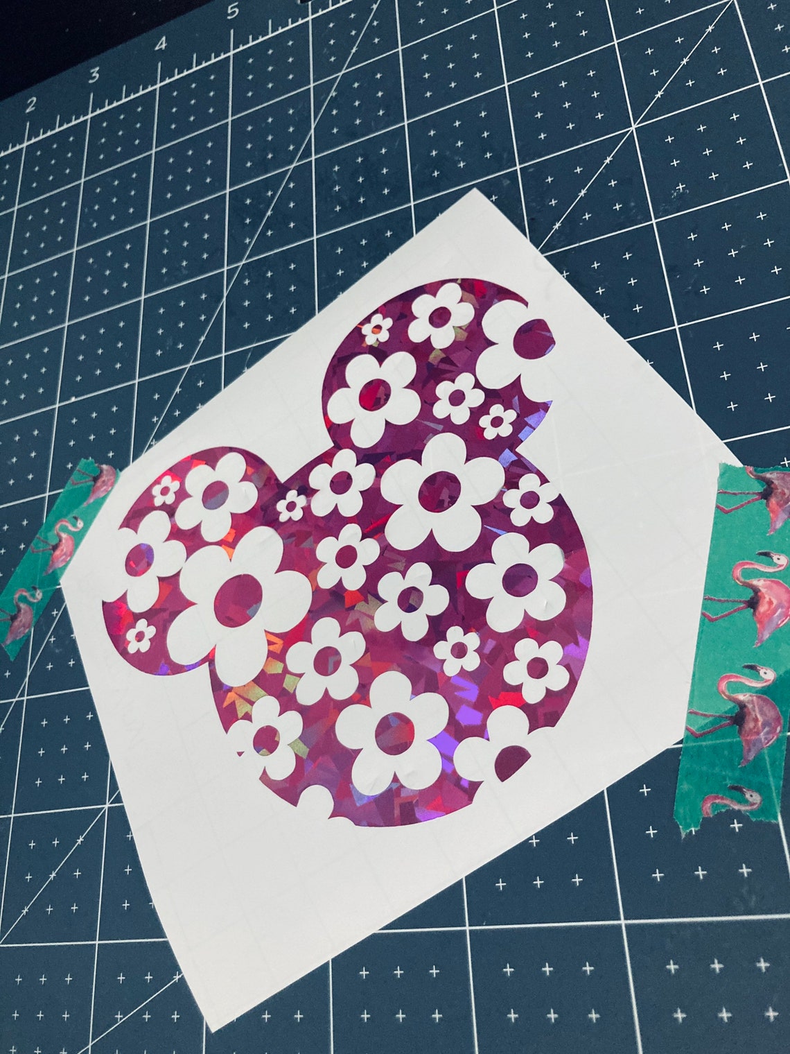 Flower Mickey Decal/vinyl Decal/disney Sticker/disney - Etsy