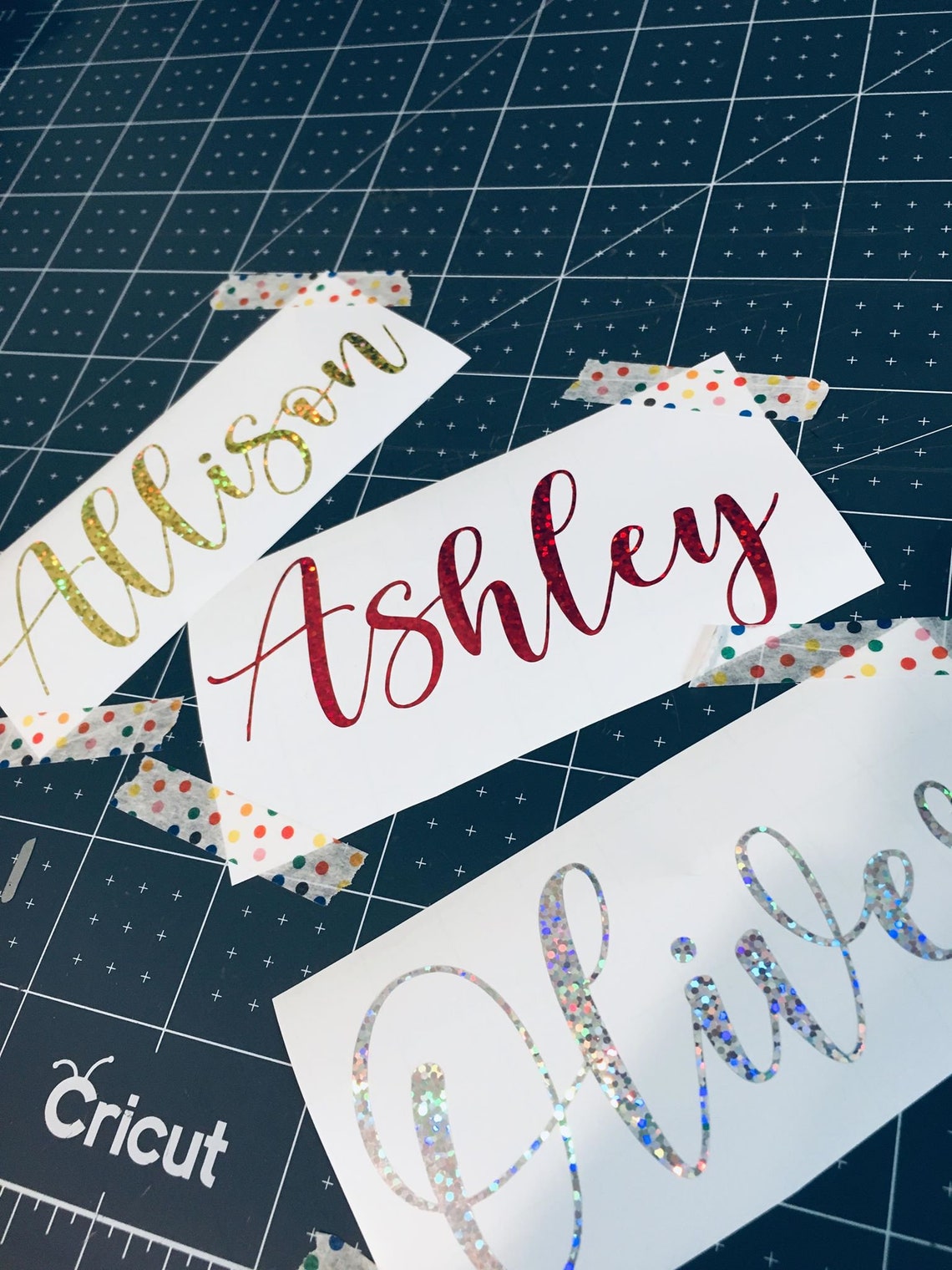 Holographic Name Decal/vinyl Name Decal/holographic Vinyl Decal/custom ...