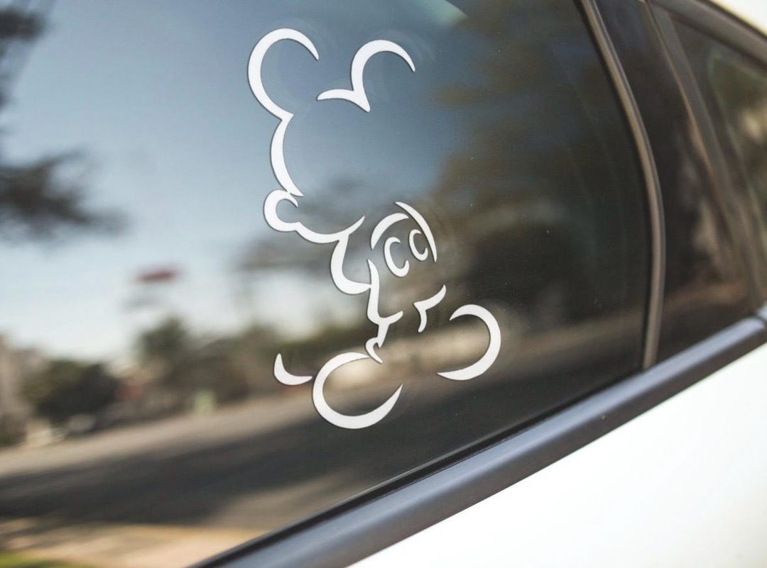 Mickey Mouse Outline Vinyl Sticker/vinyl Decal - Etsy