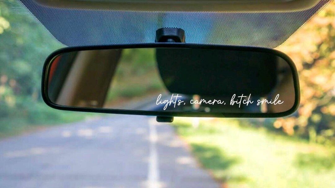 Review Mirror Vinyl Sticker - Etsy