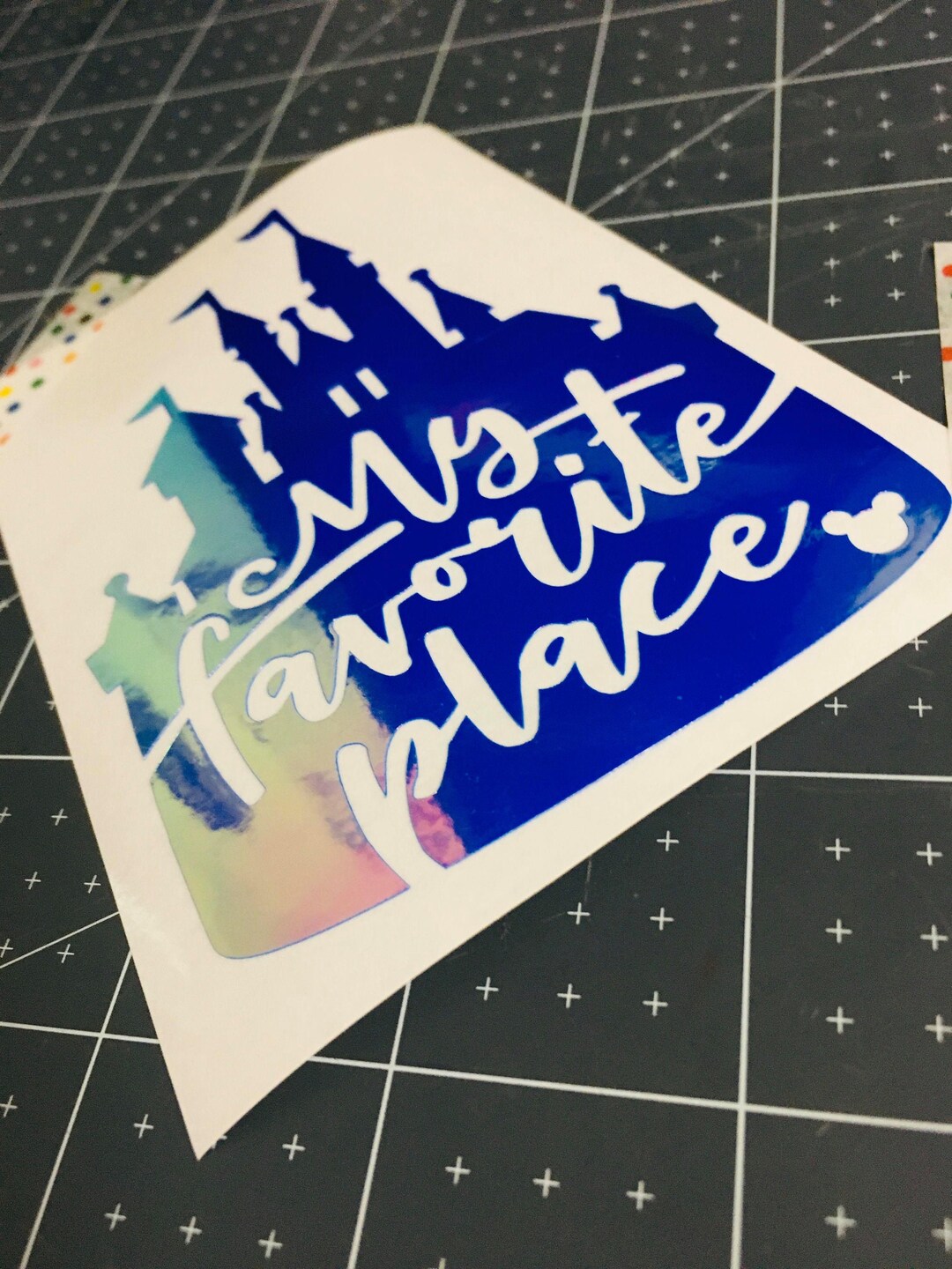 Disney Castle Decal/holographic Vinyl Decal/vinyl Sticker/laptop Decal ...