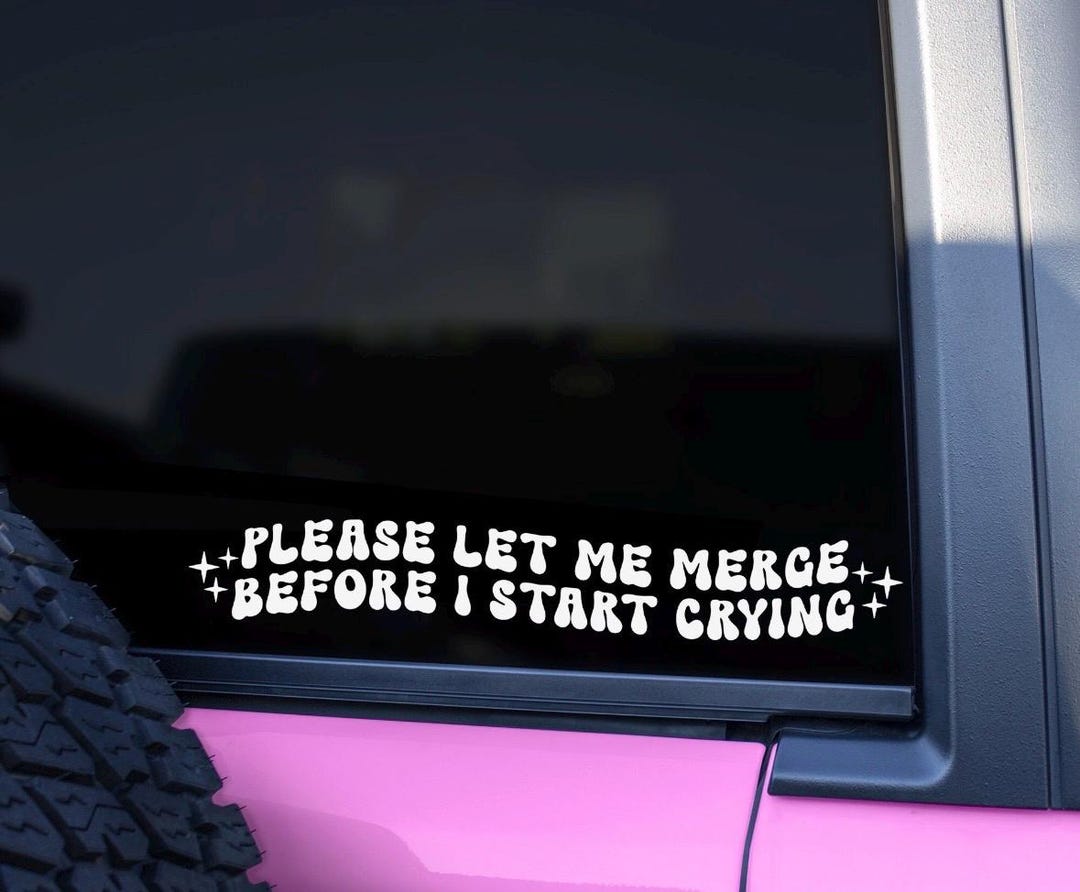 Let Me Merge Car Decal - Etsy