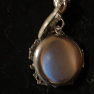 Beautiful Victorian Lady Filigree Locket on Stainless Steel Rolo Chain ...
