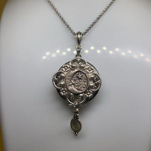 Photo Locket, Starry Sky Locket, Moon and Stars, Anniversary Gift, Gift ...