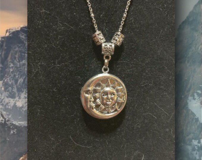 Photo Locket, Sun and Moon Locket, Celestial Locket, Gift for Her ...
