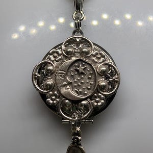 Photo Locket, Starry Sky Locket, Moon and Stars, Anniversary Gift, Gift ...