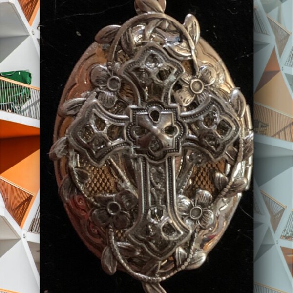 Locket With Cross - Etsy
