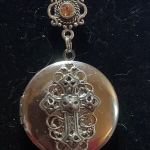 Photo Locket, Cross Locket, Filigree Cross, Gift for Her, Birthday ...