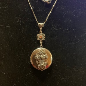 Photo Locket, Cross Locket, Filigree Cross, Gift for Her, Birthday ...