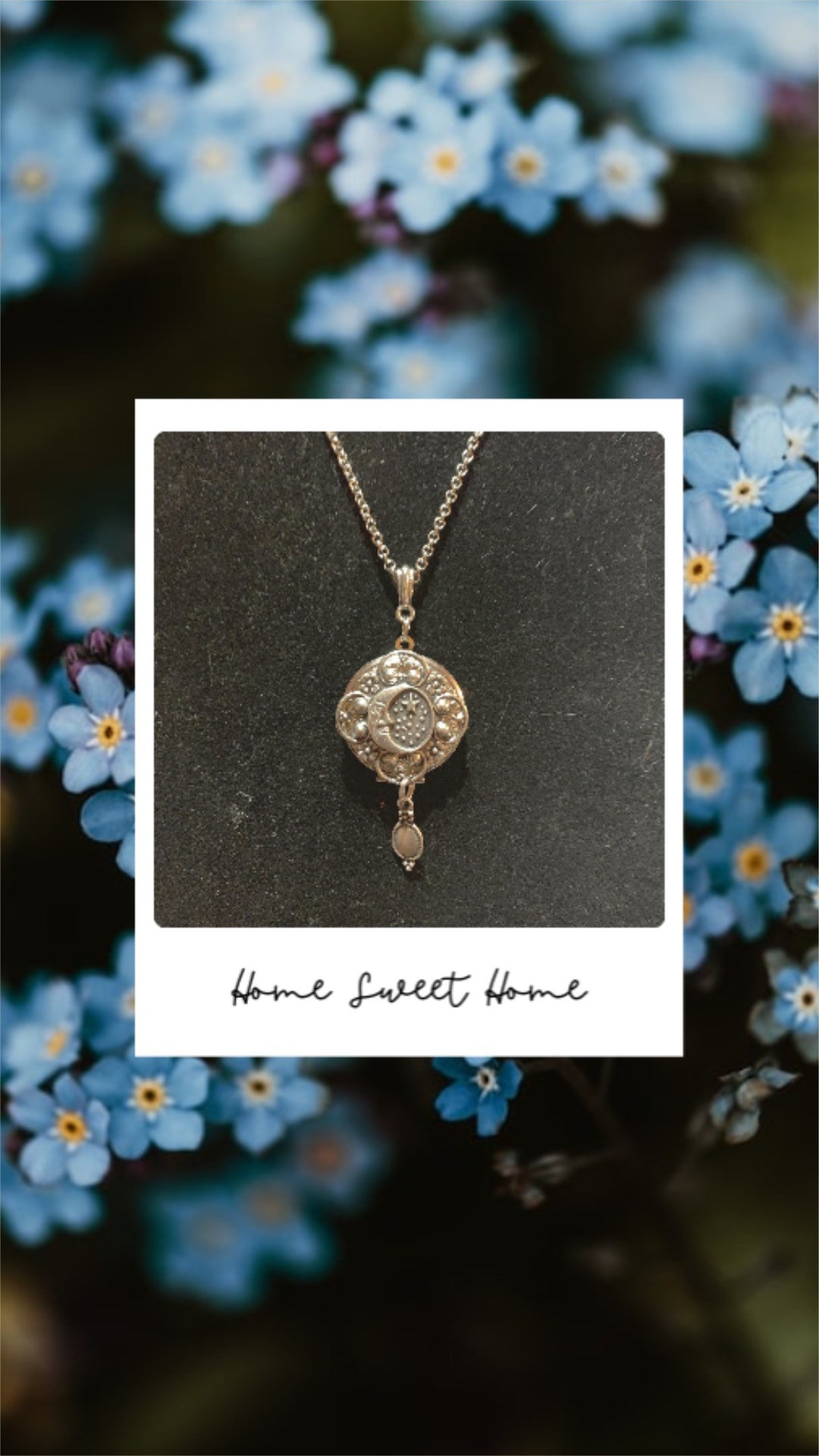 Photo Locket, Starry Sky Locket, Moon and Stars, Keepsake Locket, Gift ...