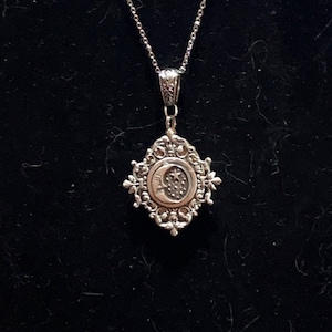 Photo Locket, Starry Sky Locket, Moon and Stars, Oval Locket, Gift for ...