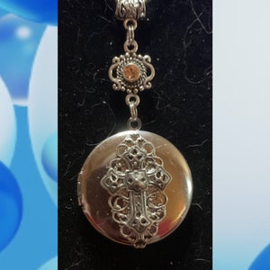 Photo Locket, Cross Locket, Filigree Cross, Gift for Her, Birthday ...