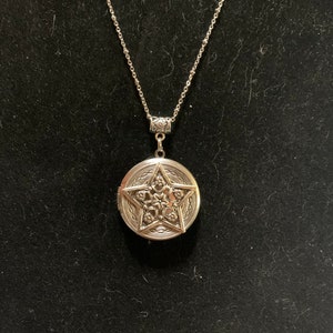 Photo Locket, Star Locket, Delicate Flower Filigree, Locket Necklace ...