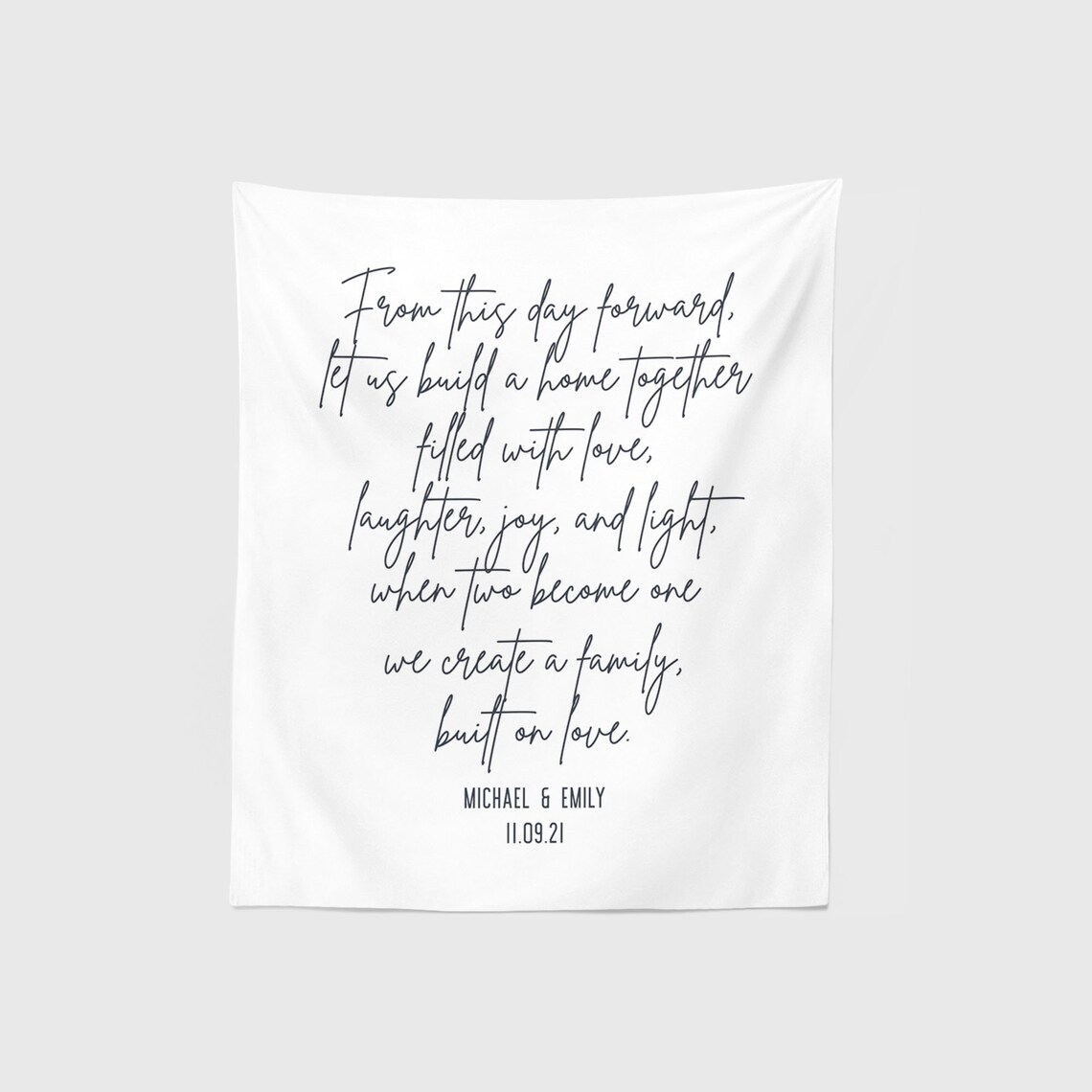 Personalized Wedding Vows Backdrop Marriage Ceremony - Etsy