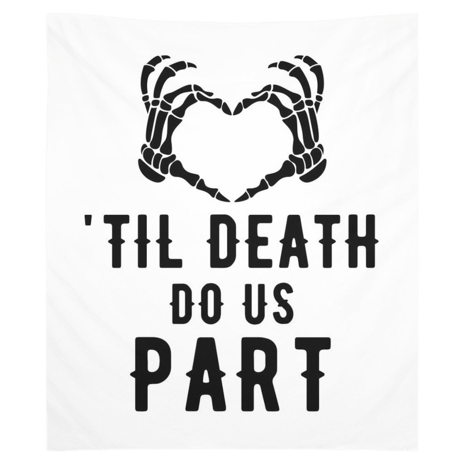 Til Death Do Us Part Wedding Backdrop Skeleton Hands Heart | Etsy