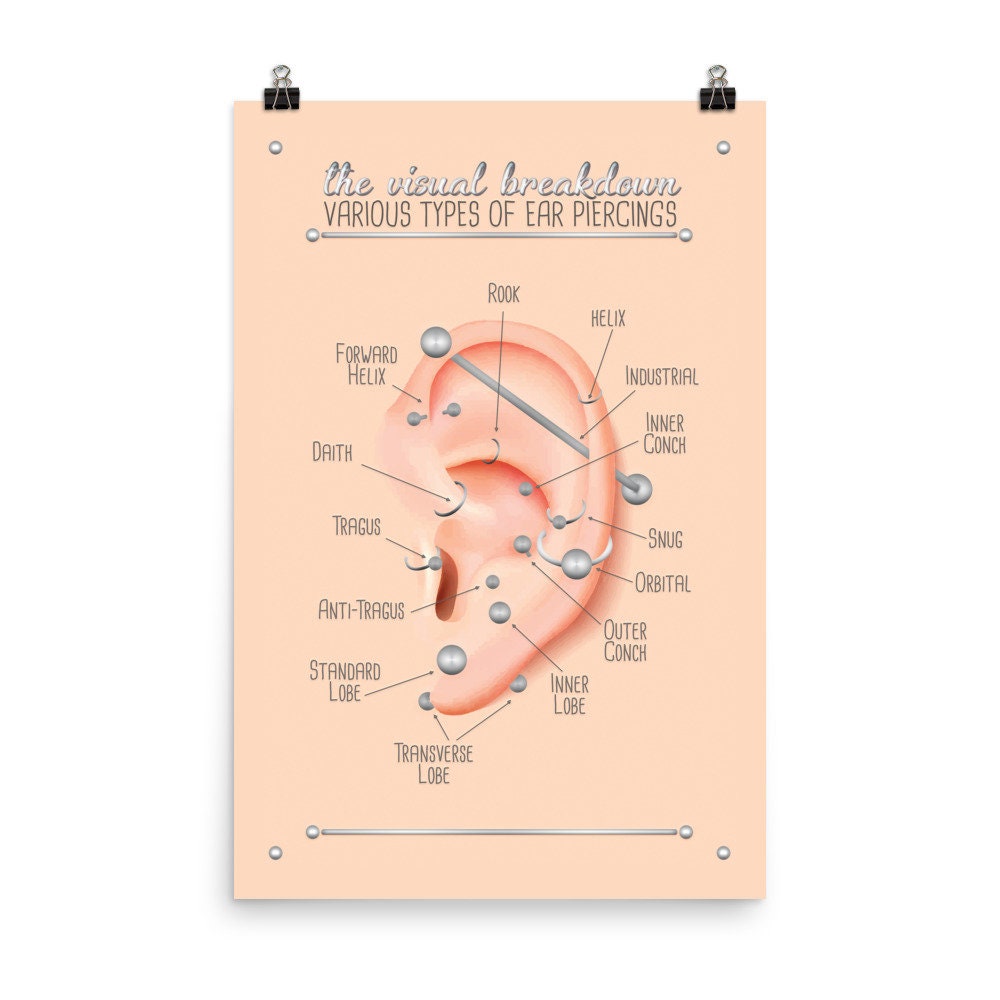 Ear Piercings Chart