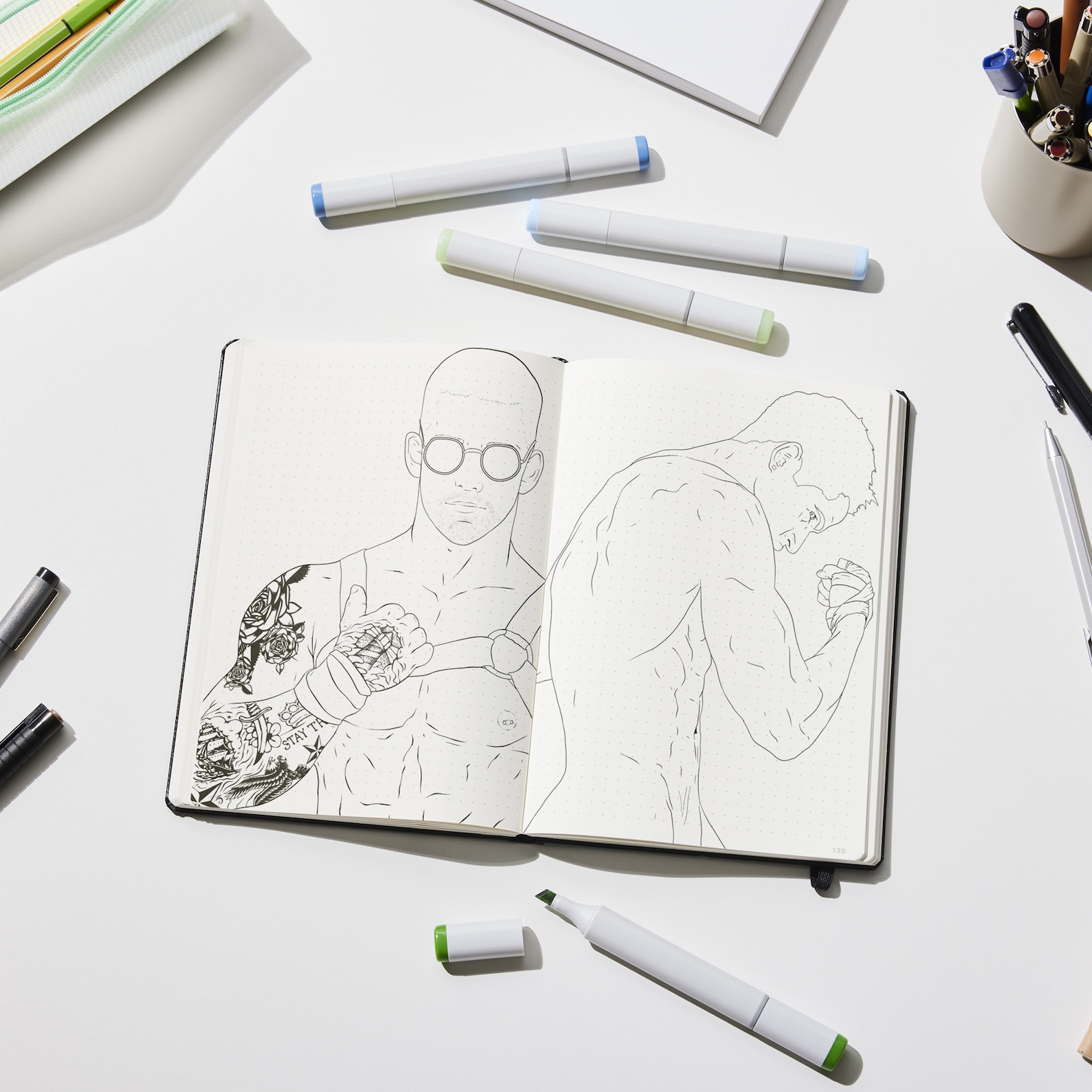 Gay and Queer Men's Digital and Printable Adult Coloring Book Hunks and ...