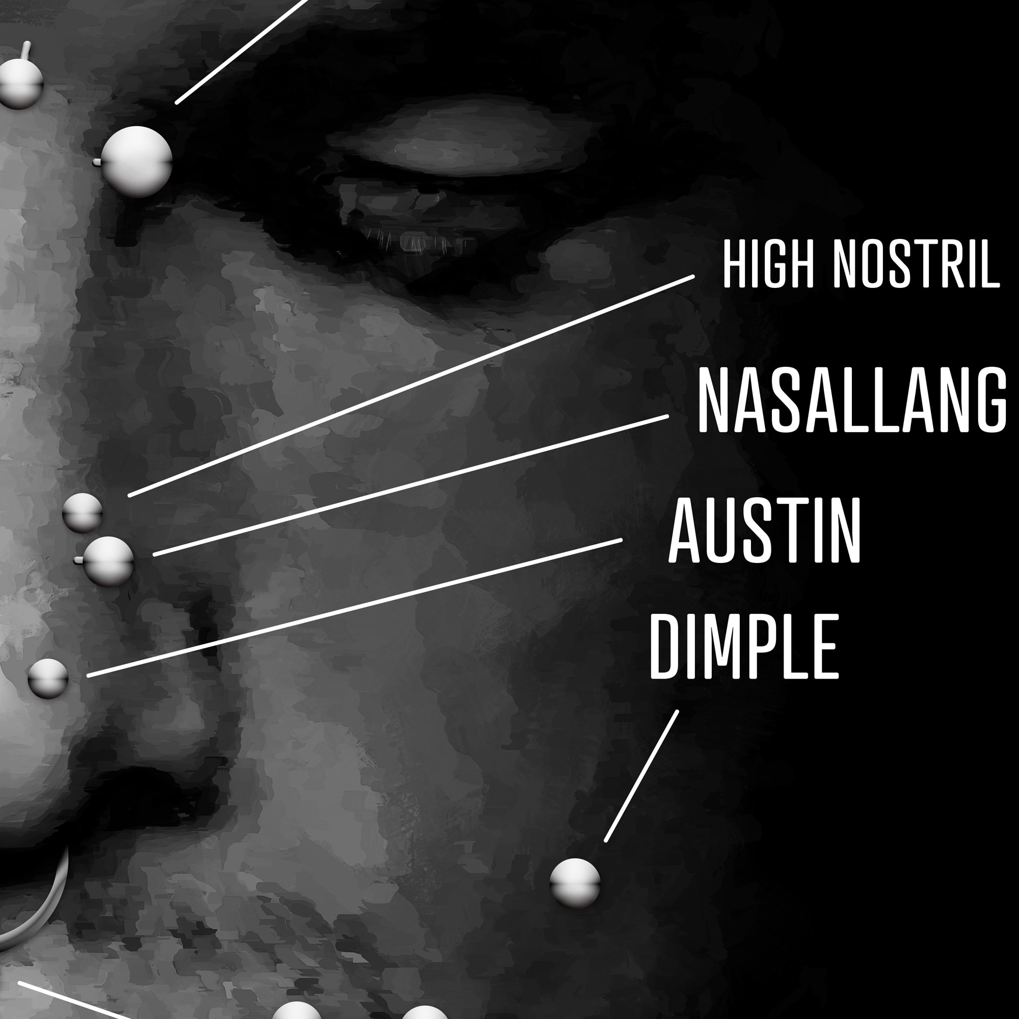 Facial Piercings Infographic Chart Poster Various Types of Face ...