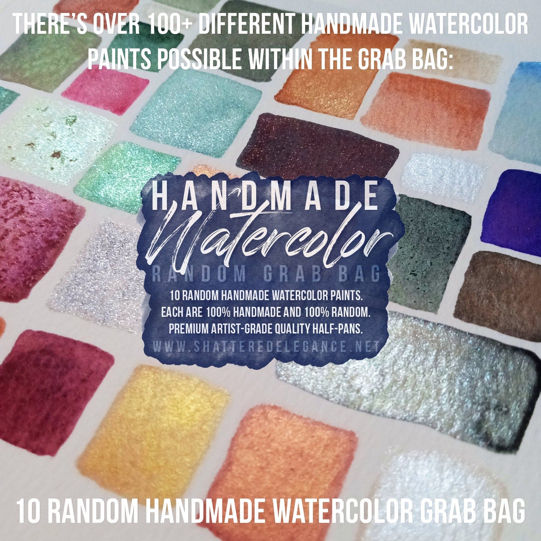Handmade Watercolor Random Grab Bag, 10 Random Handmade Watercolor ...