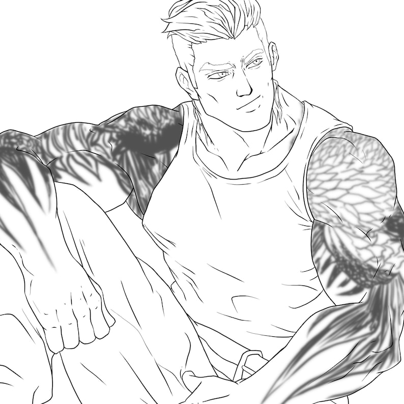 Bara Coloring Book for Yaoi, Fujoshi, Bl/shounen Ai and Gaymer Fans - Etsy