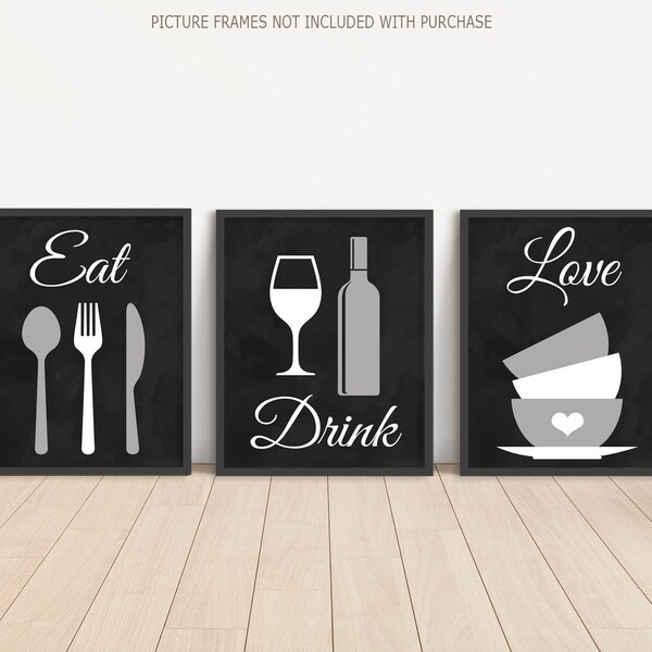 Eat Drink Love Art - Etsy