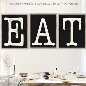 Farmhouse Wall Decor Eat Sign for Kitchen Prints or Canvas | Etsy