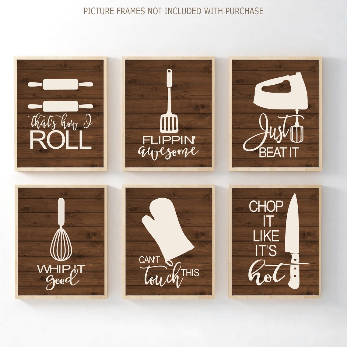 Kitchen Quote Wall Art Funny Utensil Wall Decor Prints or - Etsy