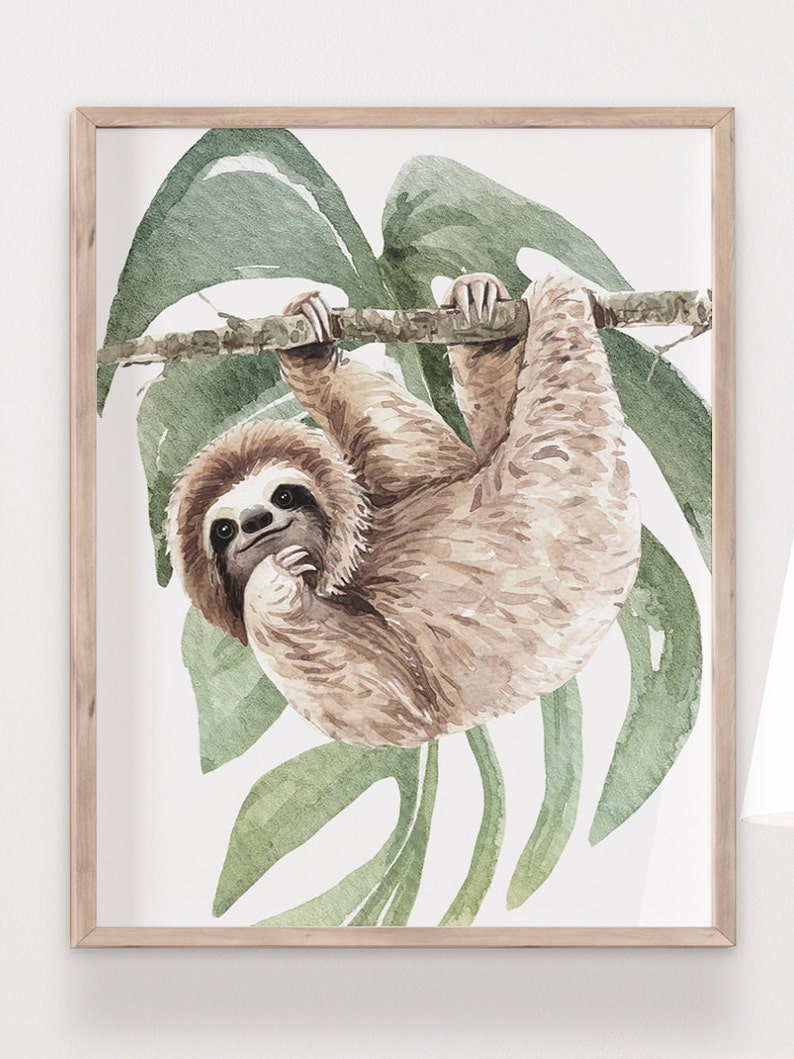 Sloth Nursery Decor Gender Neutral Sloth Nursery Printable - Etsy