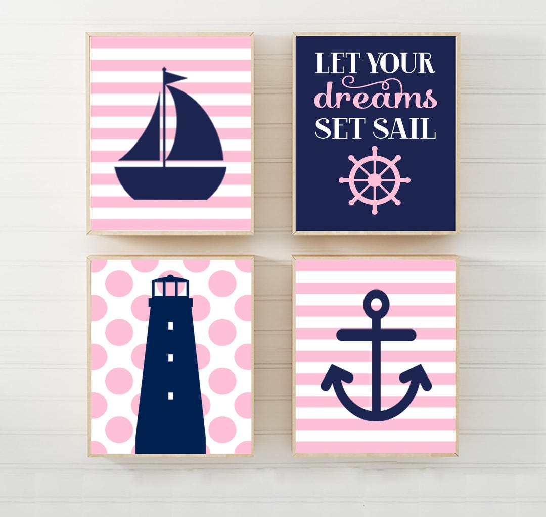 Nautical Nursery Decor, Nautical Nursery Wall Art Prints or Canvas ...