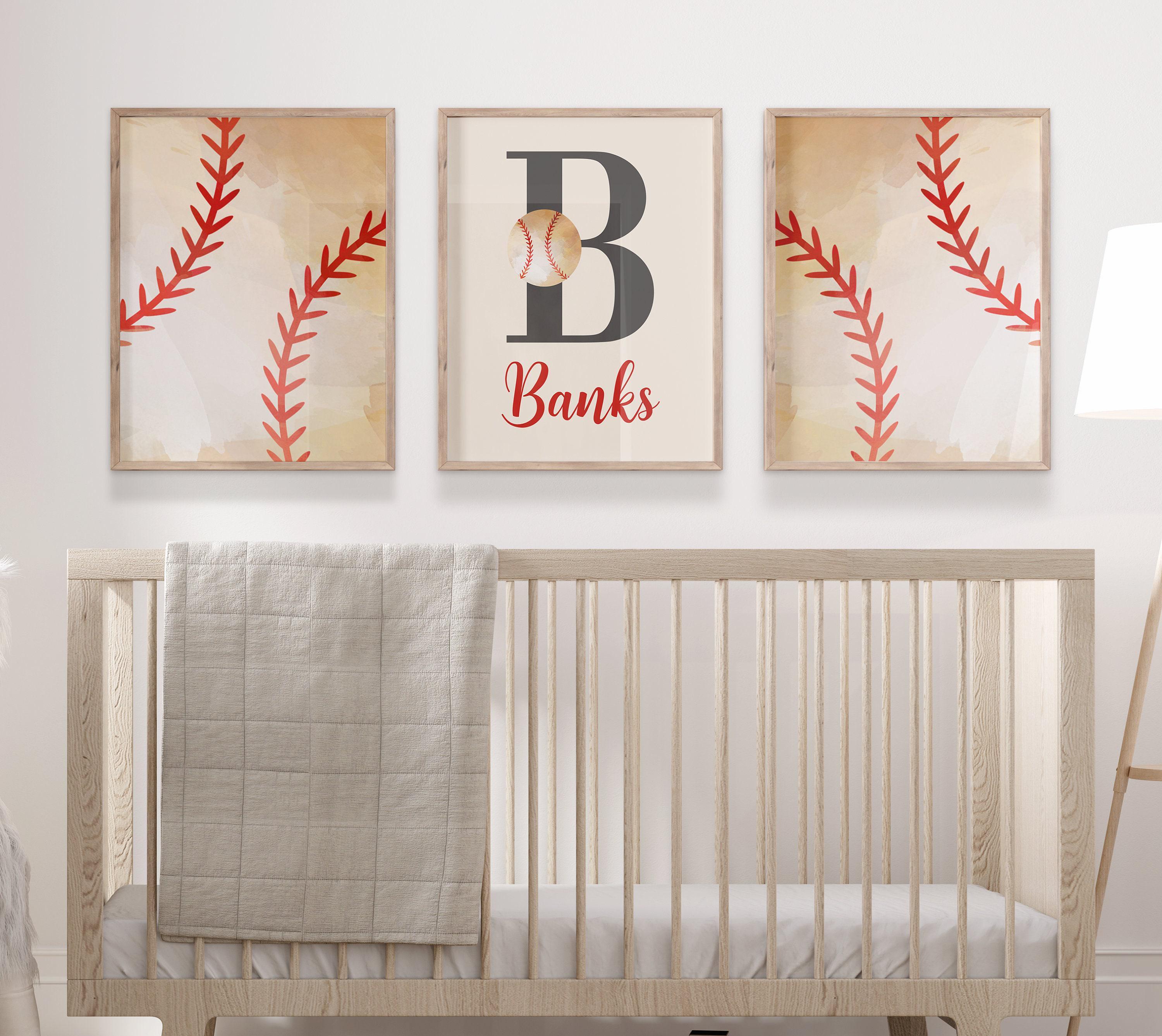 Baseball Nursery Art, Vintage Baseball Nursery Decor, Baseball Art for ...