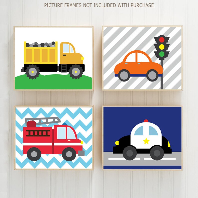Transportation Wall Art City Vehicles Theme Cars Nursery - Etsy