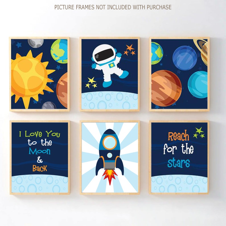 Space Nursery Decor Outer Space Wall Art Space Nursery - Etsy