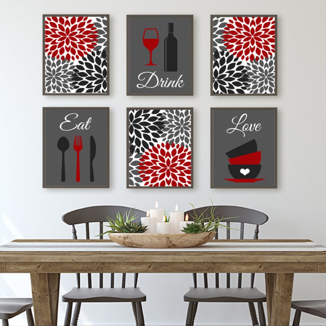 Eat Drink Love Kitchen Wall Art, Eat Drink Love Prints or Canvas ...