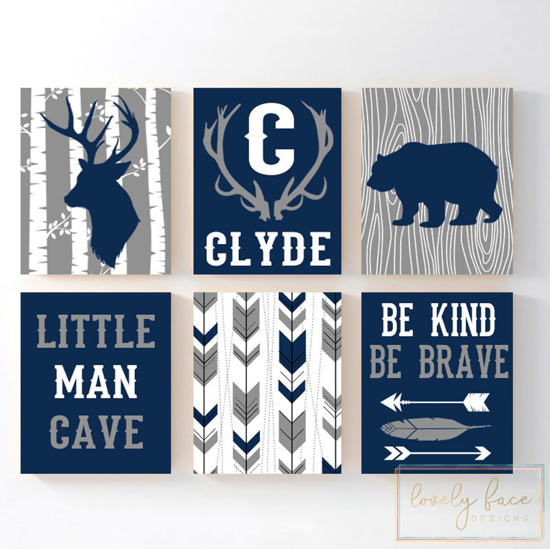 Tribal Woodland Nursery Wall Art Baby Boy Tribal Decor - Etsy