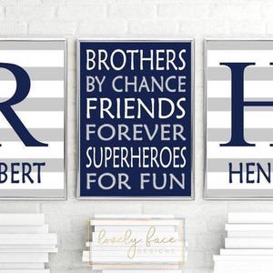 Brothers Wall Art, Brothers Decor, Boy Bedroom Decor Prints or Canvas ...