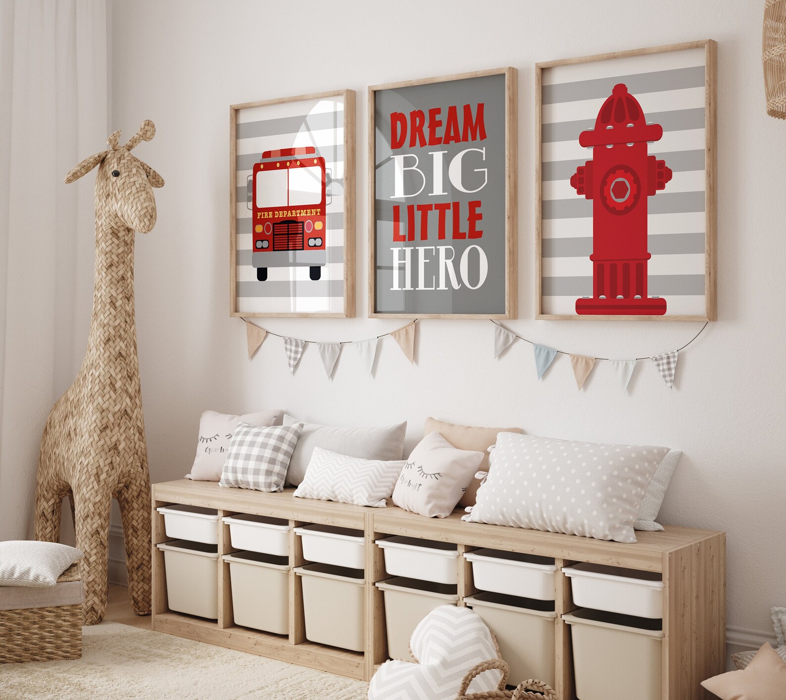 Fire Truck Prints or Canvas for Boys Room Fire Truck Nursery - Etsy