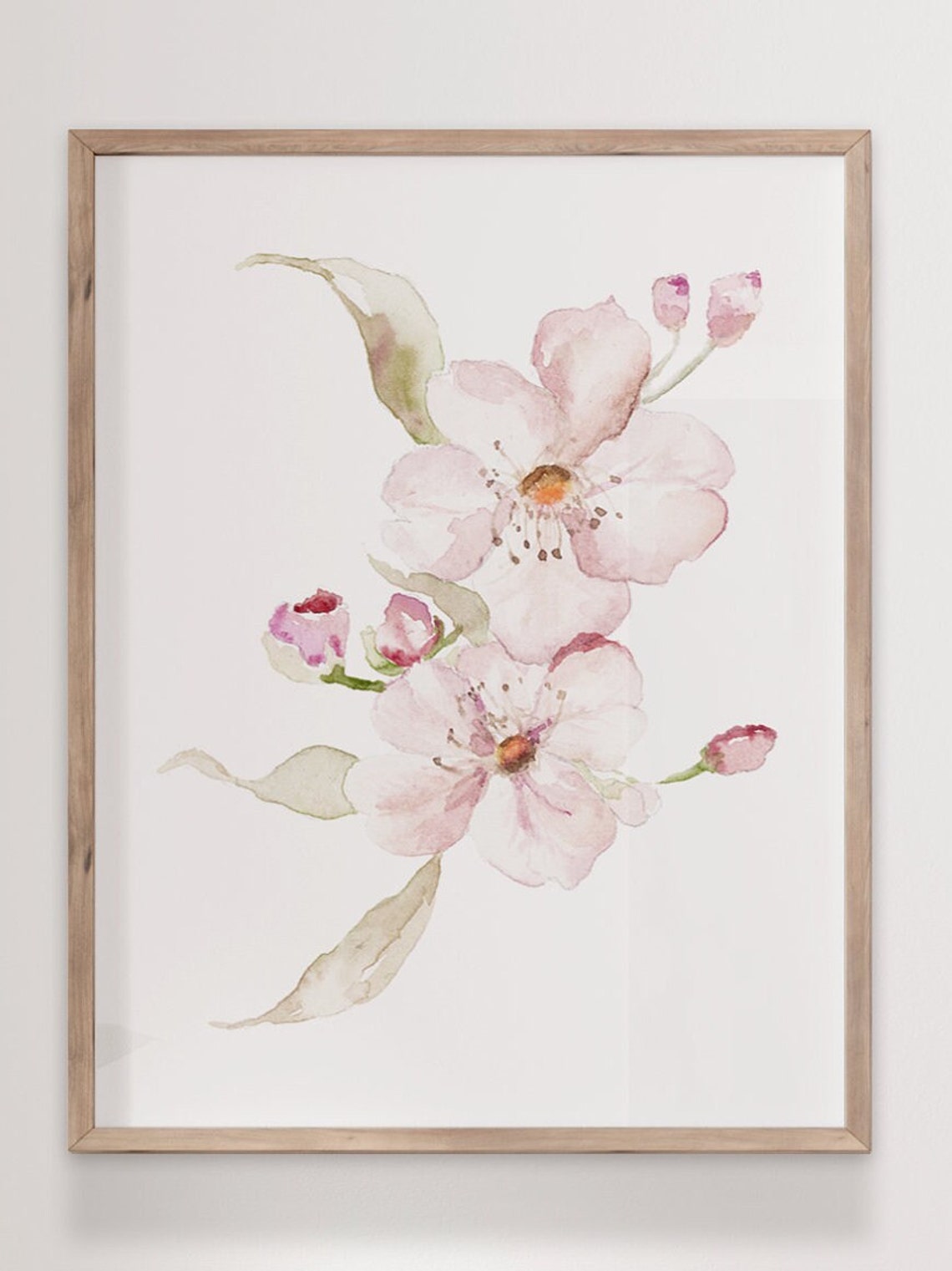 Blush Pink Baby Girl Nursery Decor Cherry Blossom Prints or - Etsy