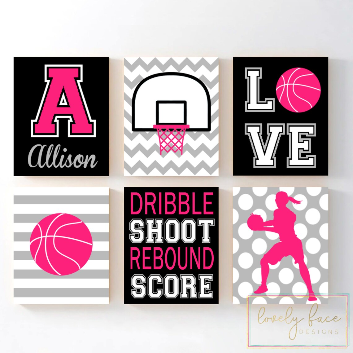 Girl Basketball Wall Art Basketball Decor Prints or Canvas | Etsy