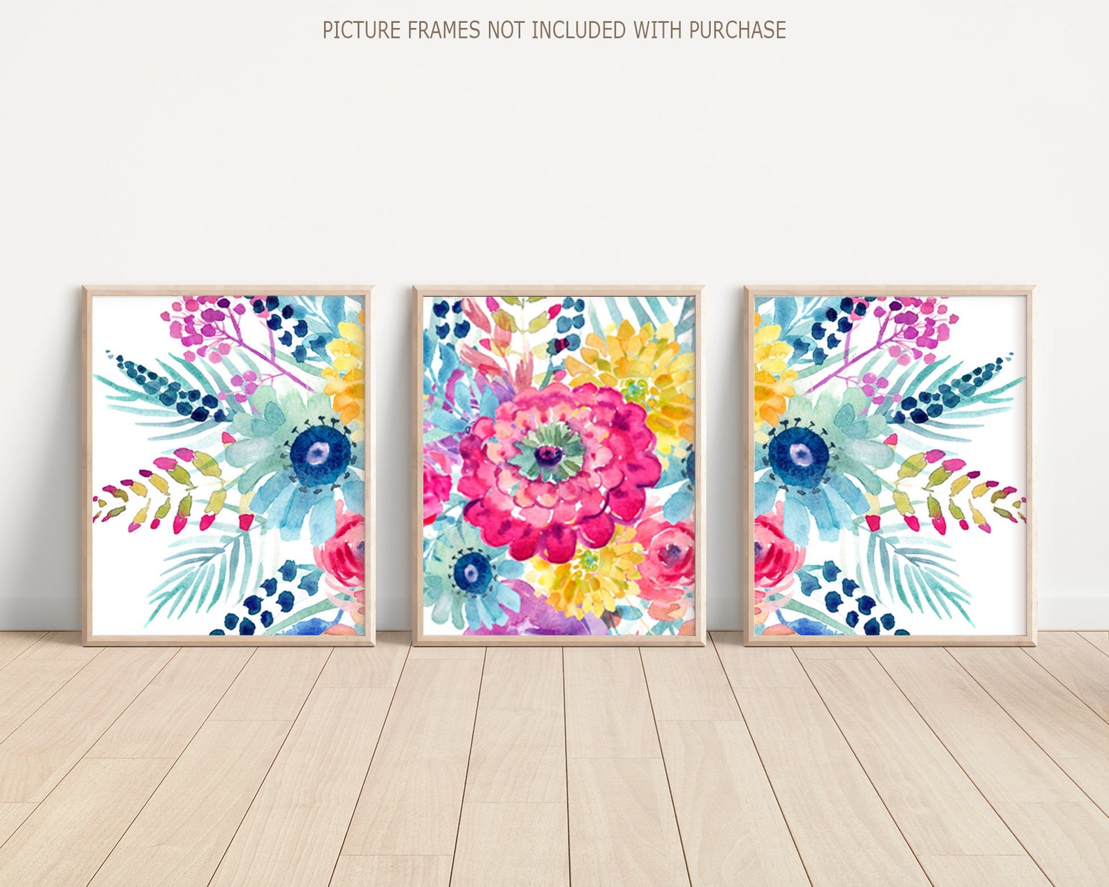 Watercolor Floral Wall Art Watercolor Flower Art Watercolor - Etsy