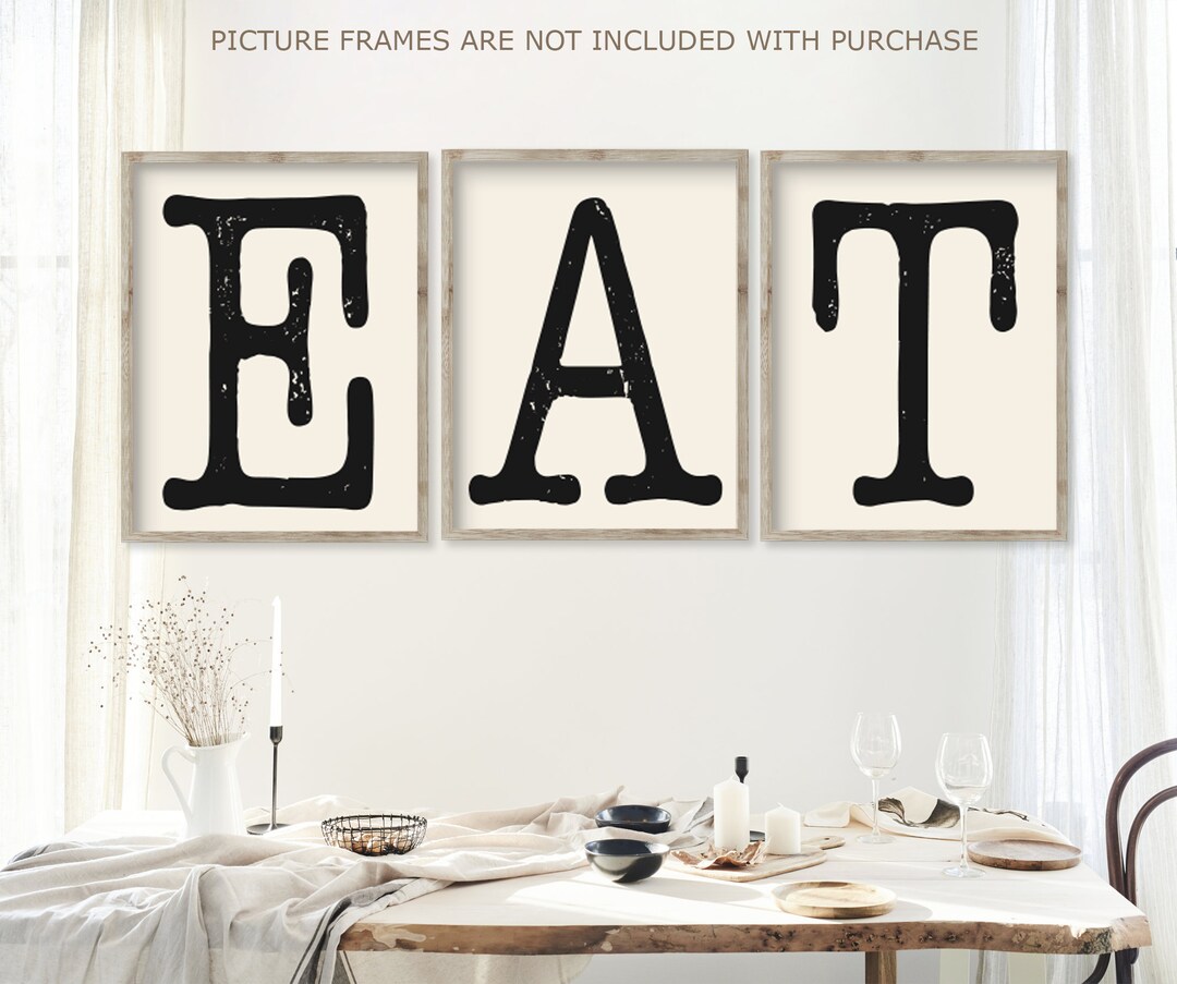 Farmhouse Wall Decor Eat Sign for Kitchen Prints or Canvas - Etsy