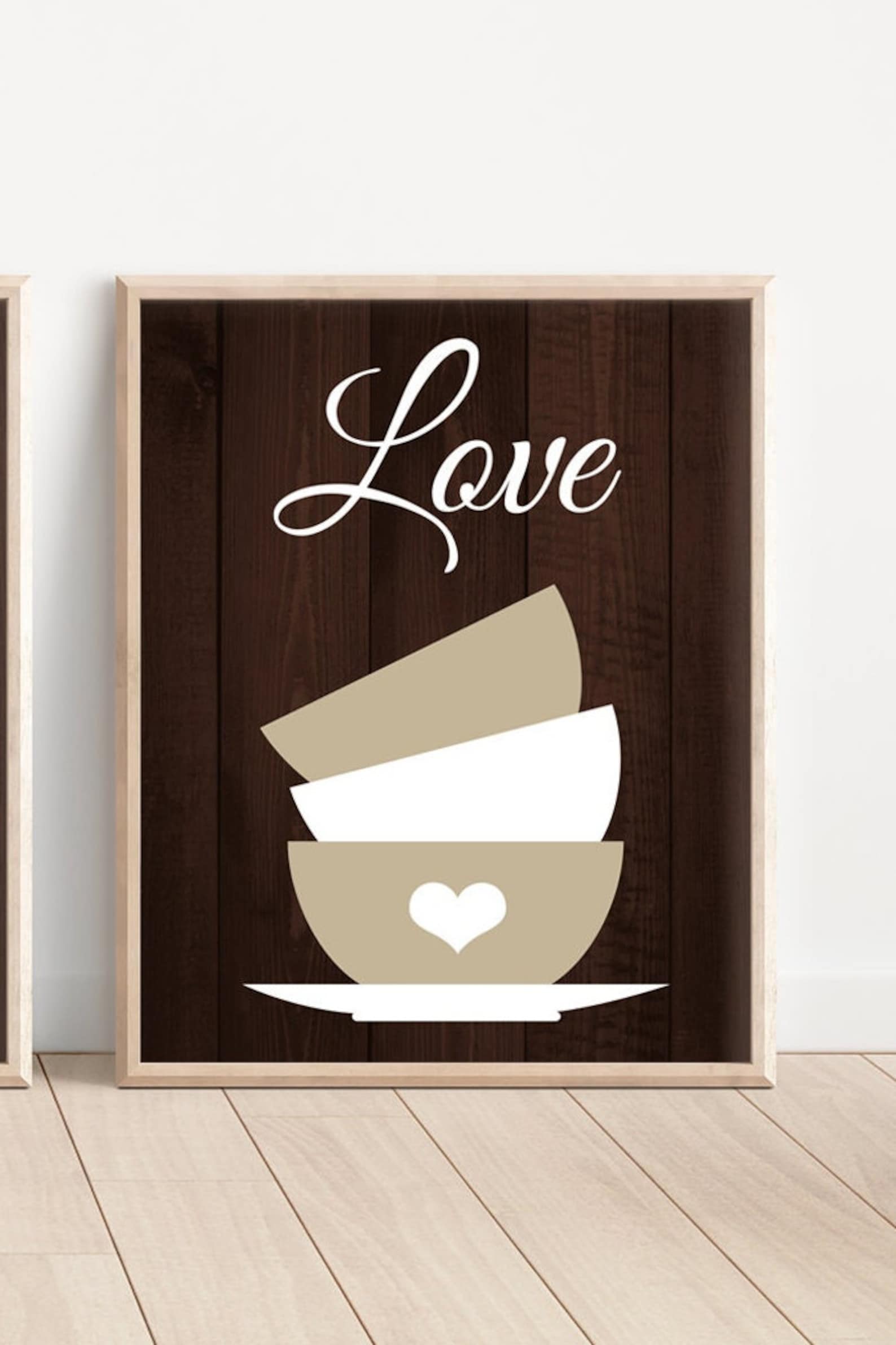 Eat Drink Love Kitchen Wall Art Eat Drink Love Prints or - Etsy