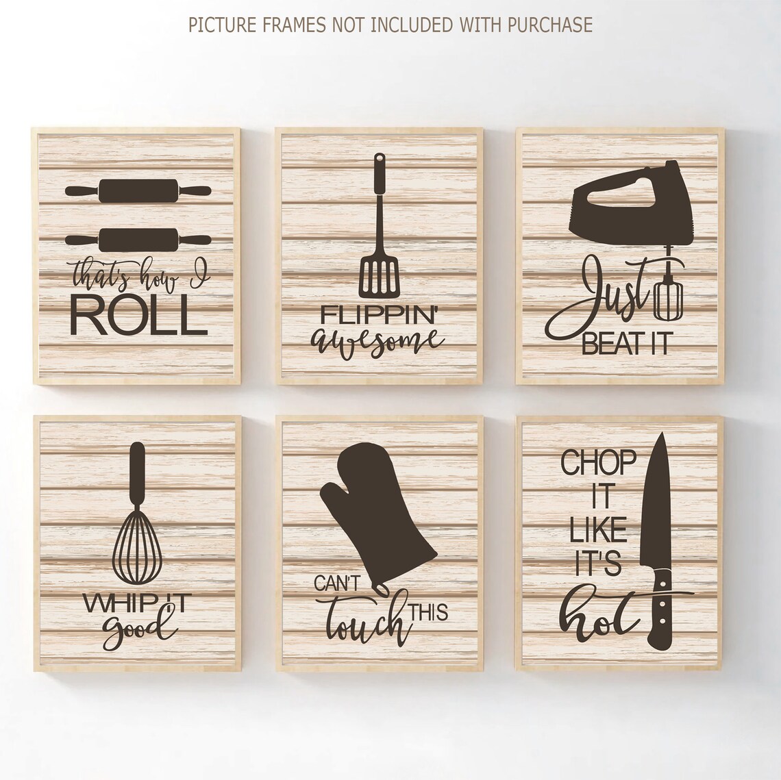 Kitchen Quote Wall Art Funny Utensil Wall Decor Prints or - Etsy