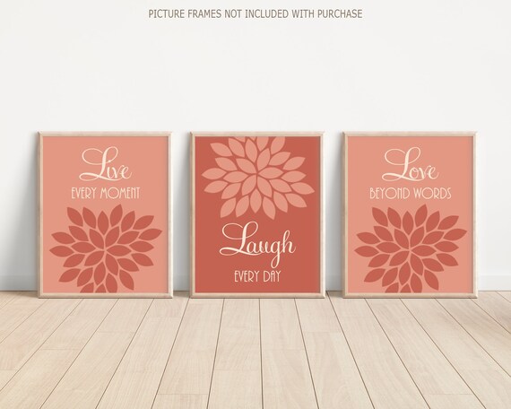 Boho Wall Decor Live Laugh Love Prints or Canvas Bedroom Wall - Etsy